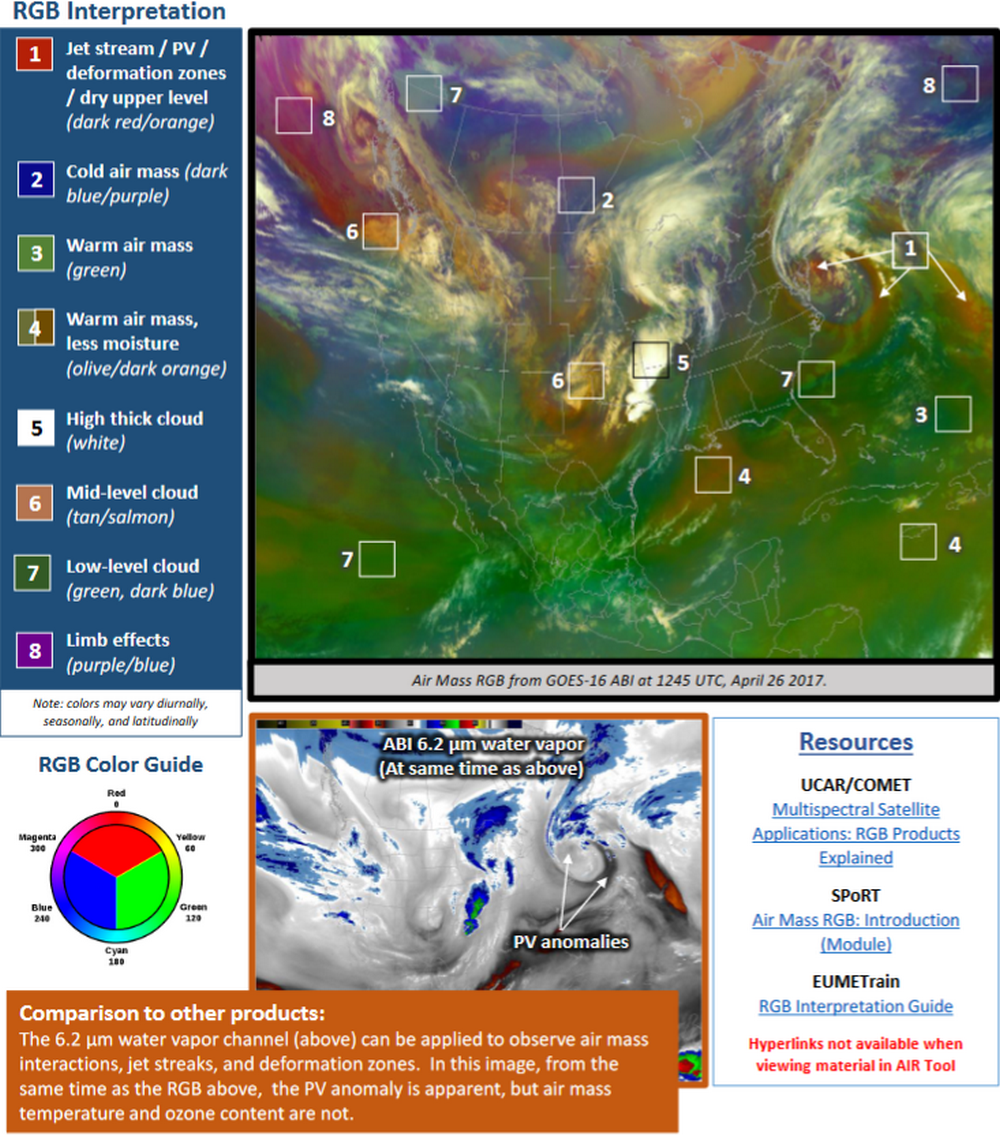 GOES-WEST 18 Air Mass RGB Full Disk Satellite