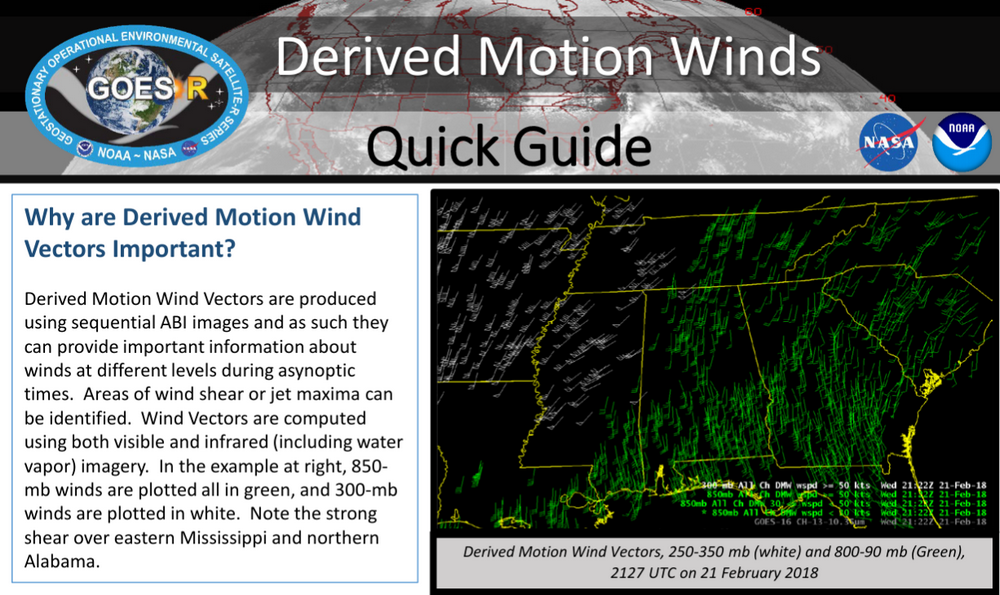 GOES-EAST16 Derived Motion Winds Satellite
