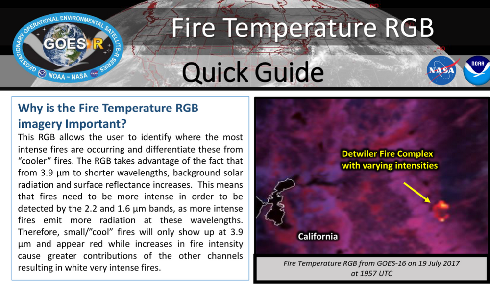 GOES-EAST16 Fire Temperature RGB Extra Large Satellite